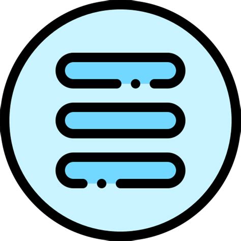 Menu Detailed Rounded Lineal Color Icon