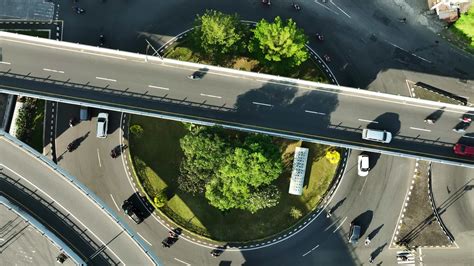 Aerial View Of Flyover Or Overpass In Yogyakarta City Indonesia
