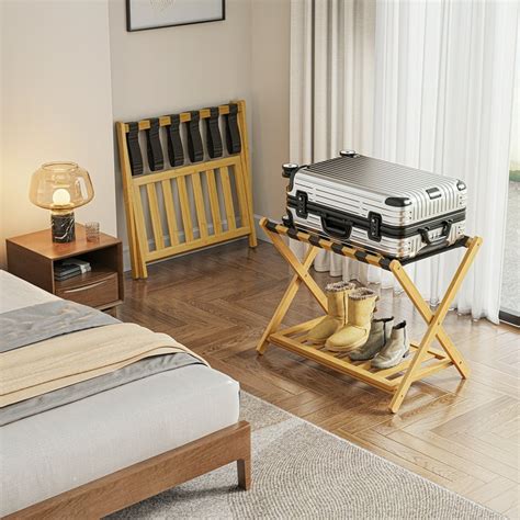 Folding Luggage Rack For Bedroom Wooden Folding Luggage Rack With