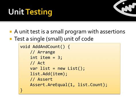 ppt isolated parameterized unit testing with pex and moles powerpoint