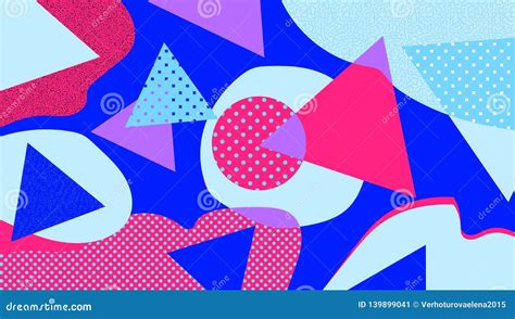 Abstract Geometric Background In Trendy Colors With Elements Modern And Stylish Abstract Design