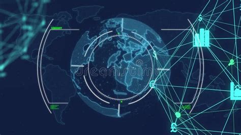 Global Network Connections And Data Processing Animation Over World Map Stock Footage Video Of
