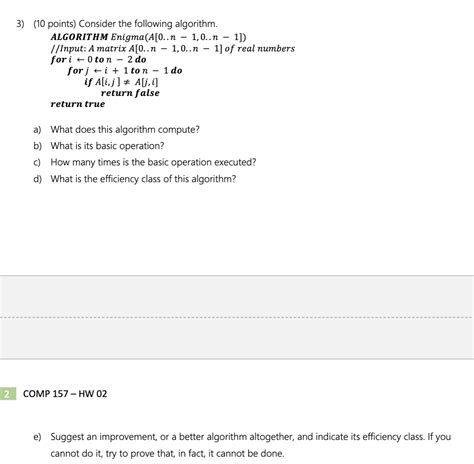 Solved 10 ﻿points ﻿consider The Following Algorithma
