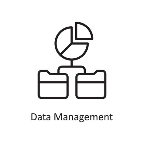 Data Management Vector Outline Icon Design Illustration Business And Data Management Symbol On