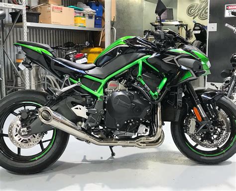 Kawasaki Ninja Zh2 Vandemon Polished Titanium Exhaust System Vandemon