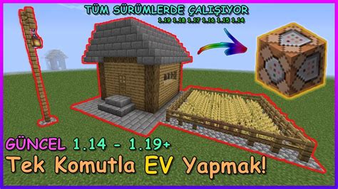 Minecraft Tek Komutla Ev Nasıl Yapılır 1 14x 1 20x Batuhangg