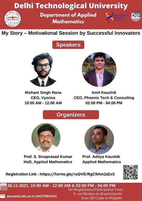 Delhi Technological University Delhi On Linkedin Department Of Applied