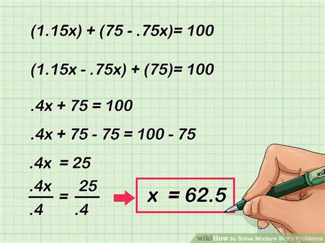 How To Solve Mixture Word Problems With Pictures Wikihow