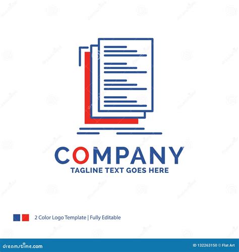 Company Name Logo Design For Code Coding Compile Files List Stock Vector Illustration Of