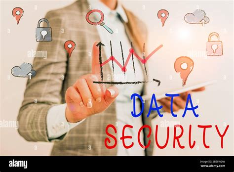 Writing Note Showing Data Security Business Concept For The Process Of