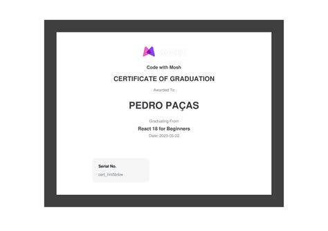 Certificate Of Completion For React 18 For Beginners Pdf Docdroid