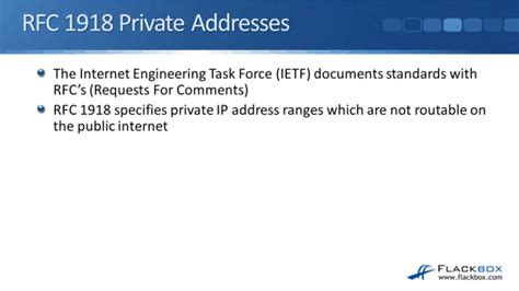 Private IP Addresses RFC 1918 Tutorial FlackBox