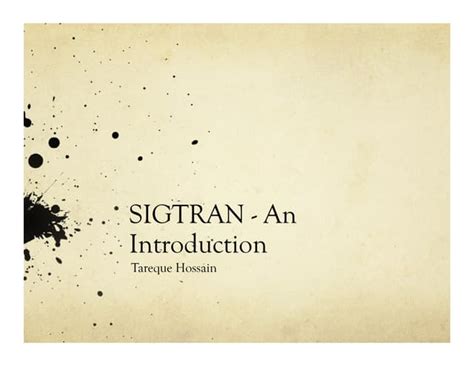 Sigtran An Introduction Pdf