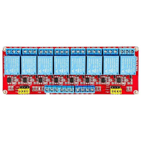 MÓdulo Rele 12v 10a 8 Canais Com Borne Kre Rs Componentes EletrÔnicos