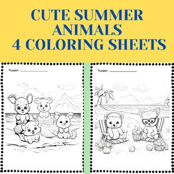 Animal Summer Coloring Pages