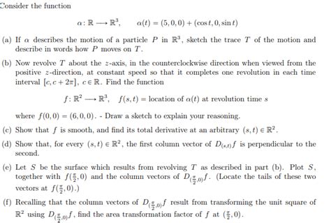 Solved Consider The Function A RR A T 5 0 0 Cost Chegg Com