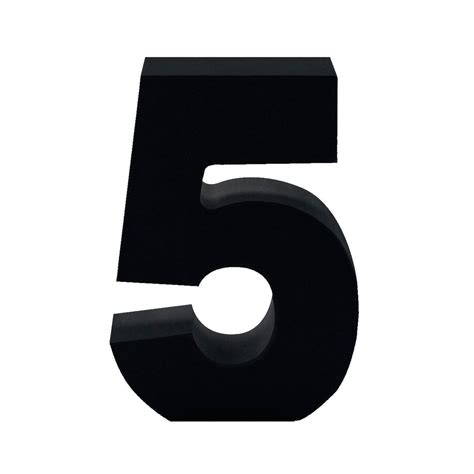 5 Numeros Decorativos Números Negro