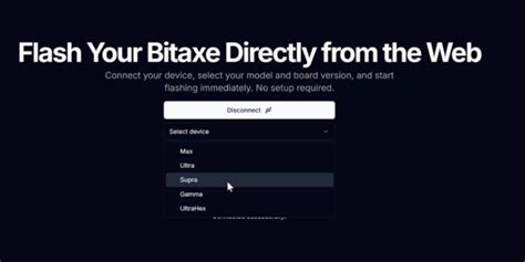 How To Update Bitaxe Firmware Bitaxe Web Flasher Solo Satoshi