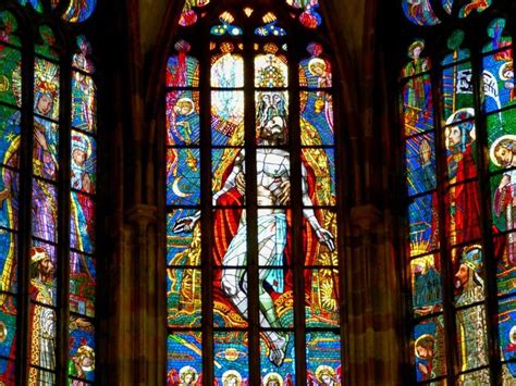 Premium Photo Multi Colored Glass Window Of Building