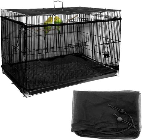 Licqic Vogelkäfig Abdeckung Vogelkäfig Samenfänger Verstellbarer
