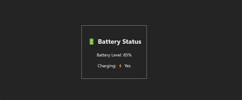 How To Track Battery Percentage And Charging Status In A Nextjs