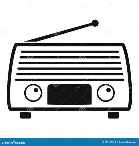 Radio Tuner Icon Simple Style Stock Vector Illustration Of Oldfashioned Background 121955515