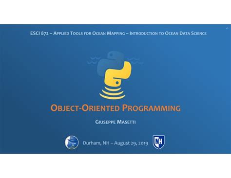 Epom Intro To Ocean Data Science Object Oriented Programming Ppt