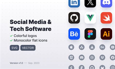 Social Media Tech Software Icons Figma