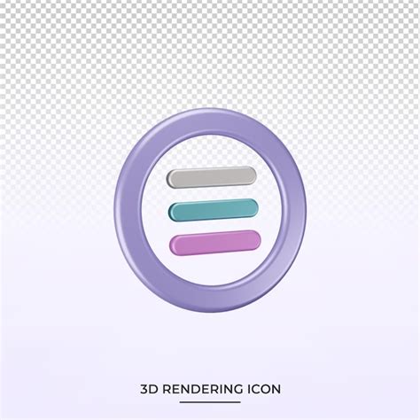Premium Psd Menu 3d Icon