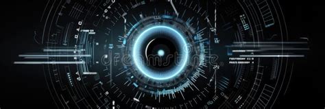 Biometric Authentication Eye Scanning Online Trading Chart Background Silver Black Stock