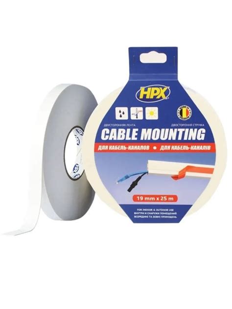 წებოვანი ლენტი ორმხრივი Hpx Dsw1925 19 მმ х 25 მ თეთრი