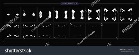 Vektor Stok Smoke Animation Effect Smoke Effect Sprite Tanpa Royalti 1714410187 Shutterstock