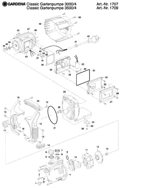 Корпус насоса на Насос Gardena 3000/4 CLASSIC (2012-03) (АРТ. 1707-20)