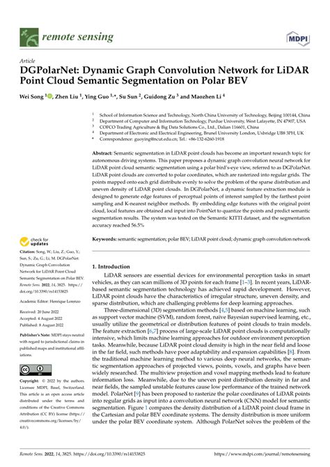 Pdf Dgpolarnet Dynamic Graph Convolution Network For Lidar Point Cloud Semantic Segmentation