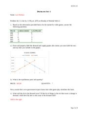 ECON213 Problem Set 1 ECON 213 PROBLEM SET 1 Name Lori Erdman Problem Set 1 Is Due By 11 59 P