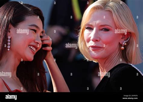 Venice Italy August 29 Jung Ho Yeon And Cate Blanchett Attends A