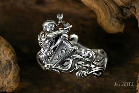 Sagittarius Zodiac Sterling Silver Ring Etsy Sterling Silver Rings