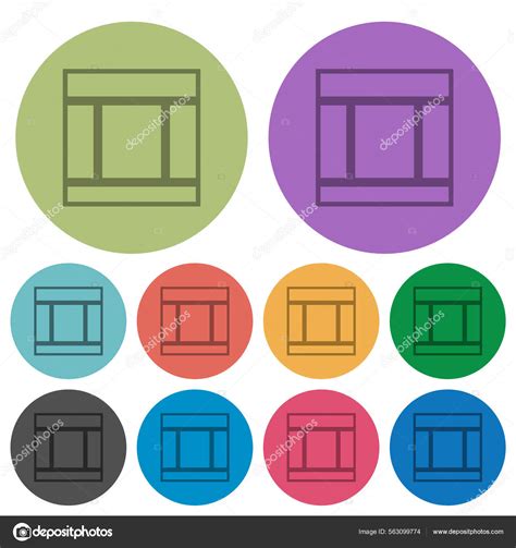 Three Columned Web Layout Outline Darker Flat Icons Color Background Stock Vector By