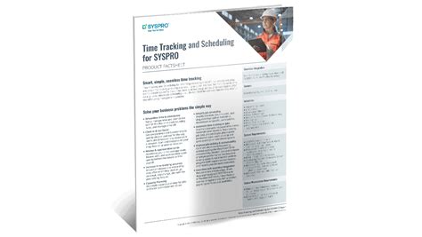 Erp Web Interface Factsheet Syspro Erp Software Syspro Avanti