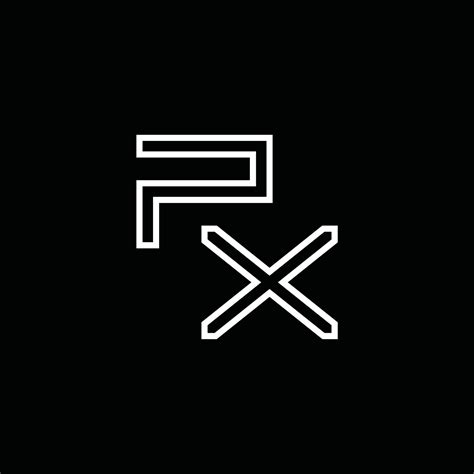 Px Logo Monogram With Line Style Design Template 16573932 Vector Art At