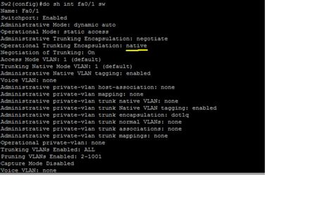 Trunking Encapsulation Native