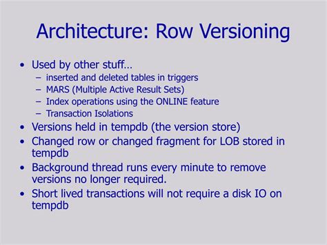 Ppt Sql Server 2005 Engine Optimistic Concurrency Powerpoint