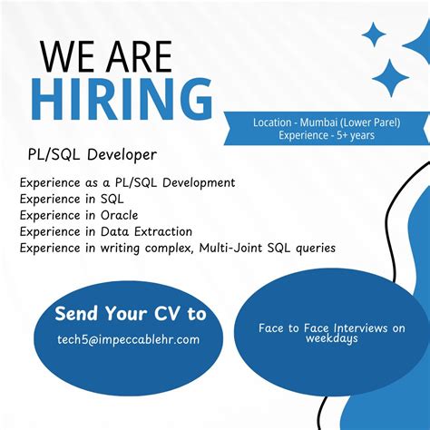 Hiringalert Mumbai Plsql Sql Oracle Sqlquries Development Ashna Gupta