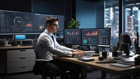 Premium Ai Image Datadriven Precision The Modern Analysts Command Center
