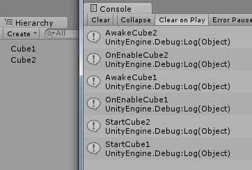 Unity脚本在层级面板中的执行顺序测试 腾讯游戏学堂