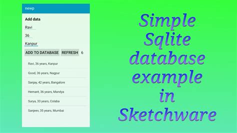 A Simple Sqlite Database Example In Sketchware Youtube