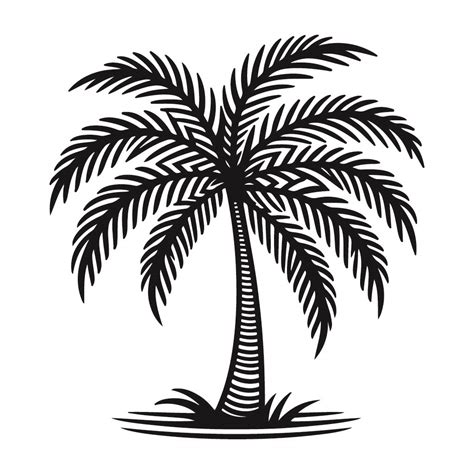 Free Palm Tree Svg Black And White Svg Vector File For Laser Cutting