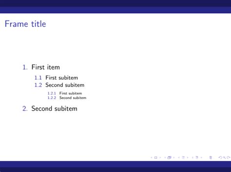 How To Set The Different Fontsize According To Different Levels In An Enumitem List In Beamer
