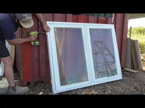 Window Installation Shipping Container Project Build Part 3 YouTube Container House