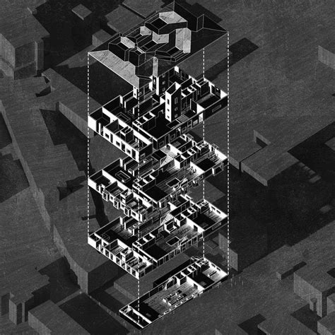 Exploded Axonometric Study Longton Centre For Material Research